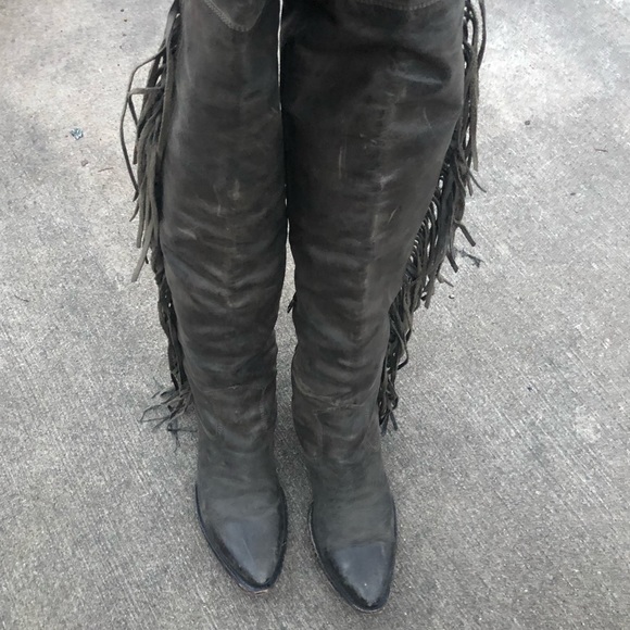 Ash | Shoes | Ash Fringe Boots 38 8 Thigh Butch Otk Cowboy Boots | Poshmark
